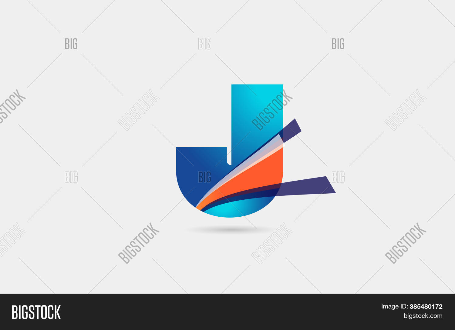 Line Orange Blue J Vector & Photo (Free Trial) | Bigstock