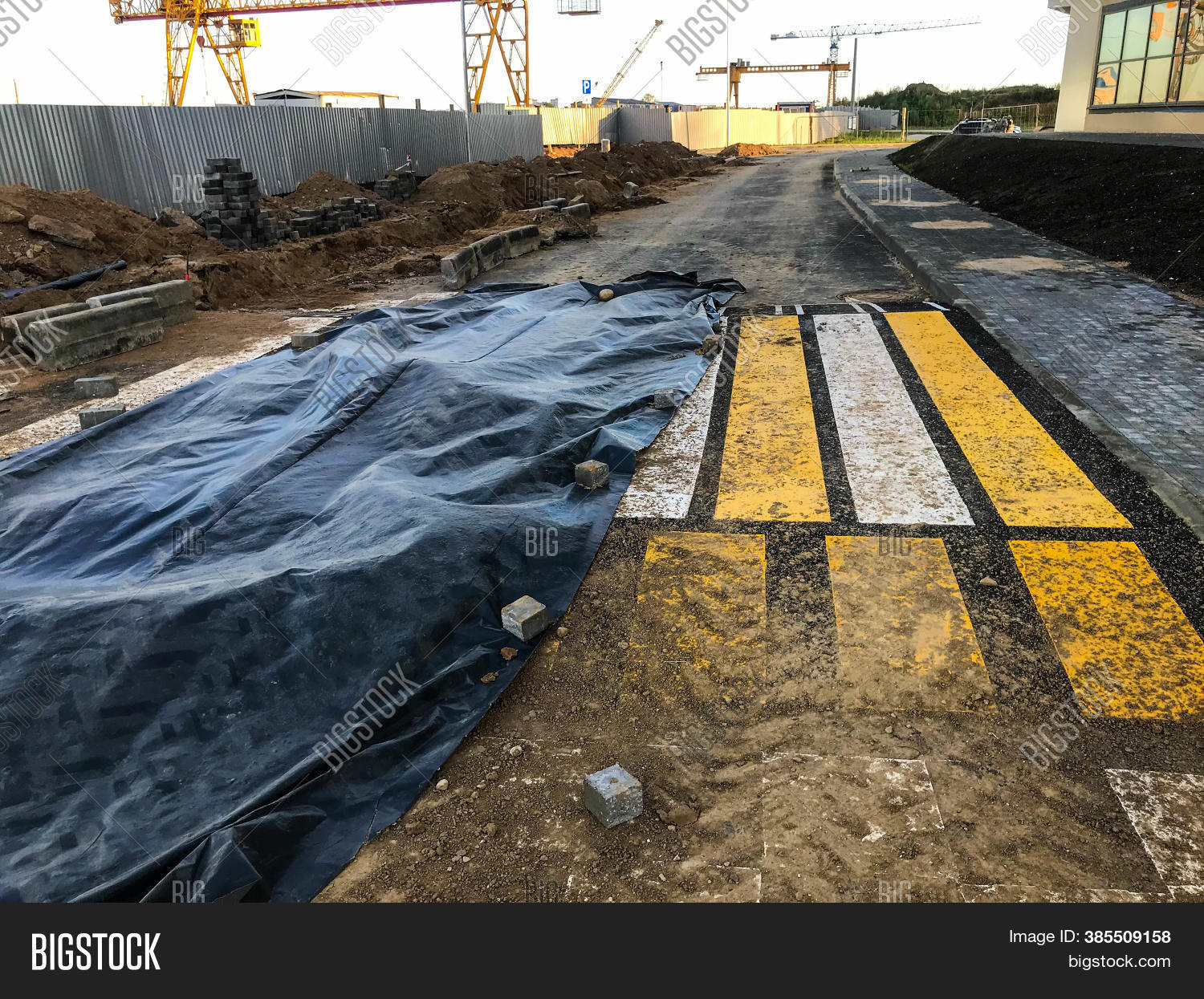Pedestrian Markings On Image & Photo (Free Trial) | Bigstock