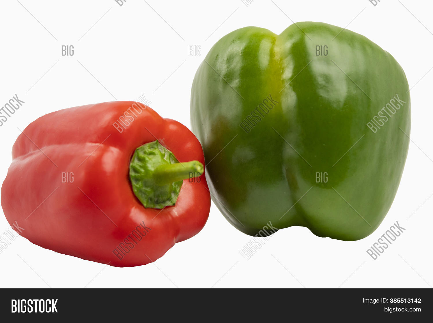 Two Peppers On White Image & Photo (Free Trial) | Bigstock