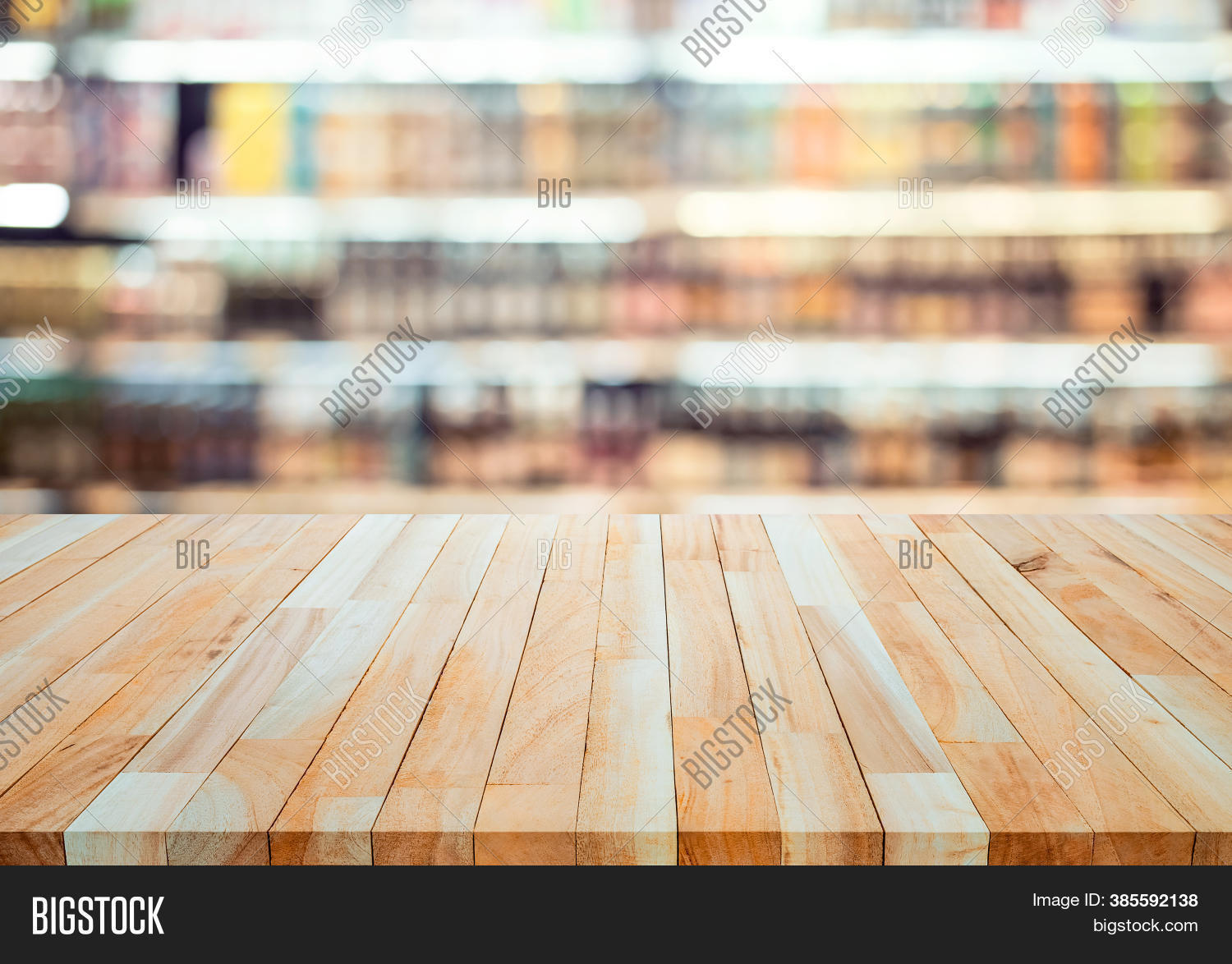 Wood Table Top On Blur Image & Photo (Free Trial) | Bigstock