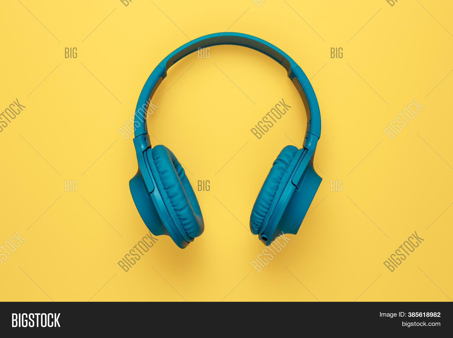 Blue Headphone On Image & Photo (Free Trial) | Bigstock