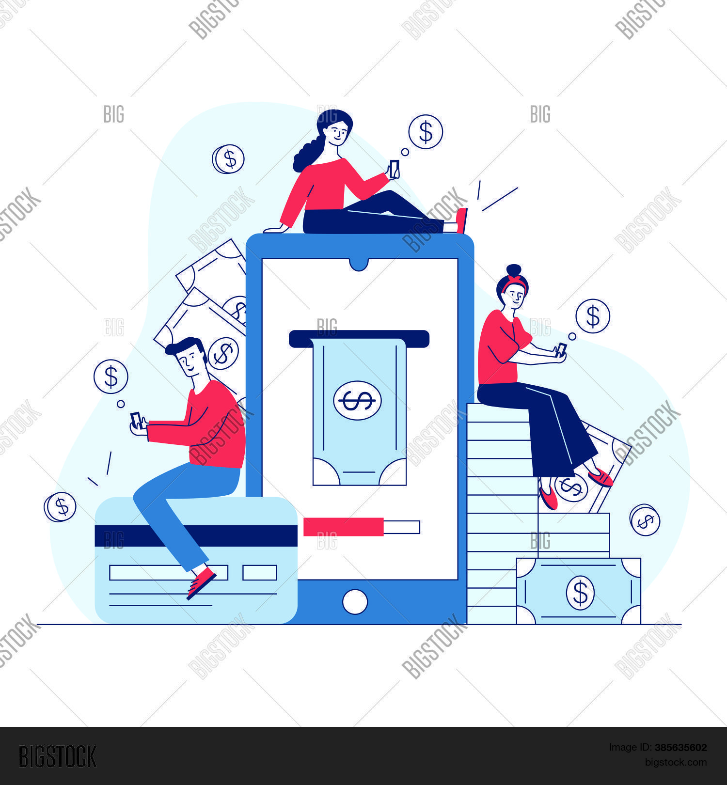 Smartphone Users Vector & Photo (Free Trial) | Bigstock