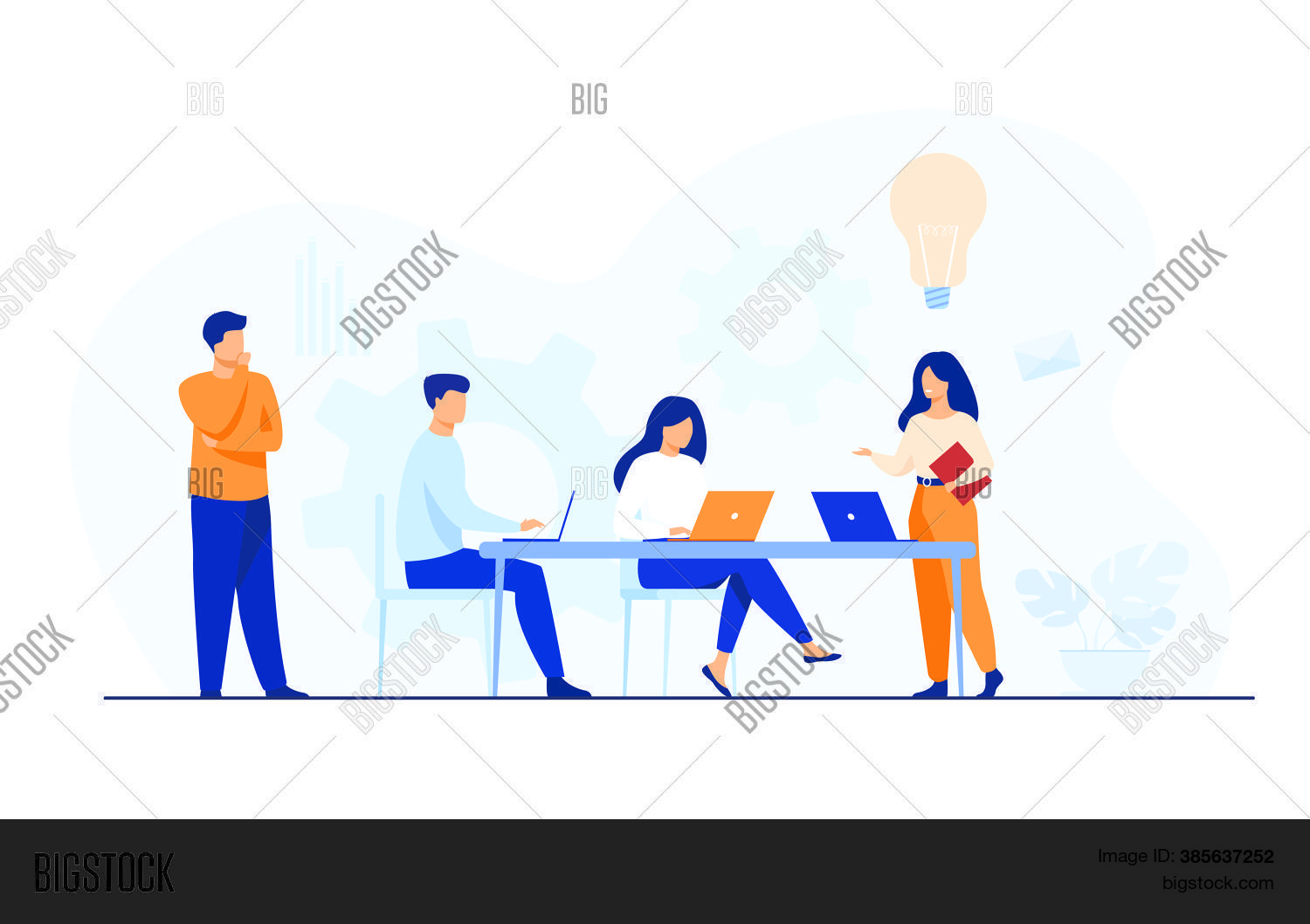 Company Employees Vector & Photo (Free Trial) | Bigstock