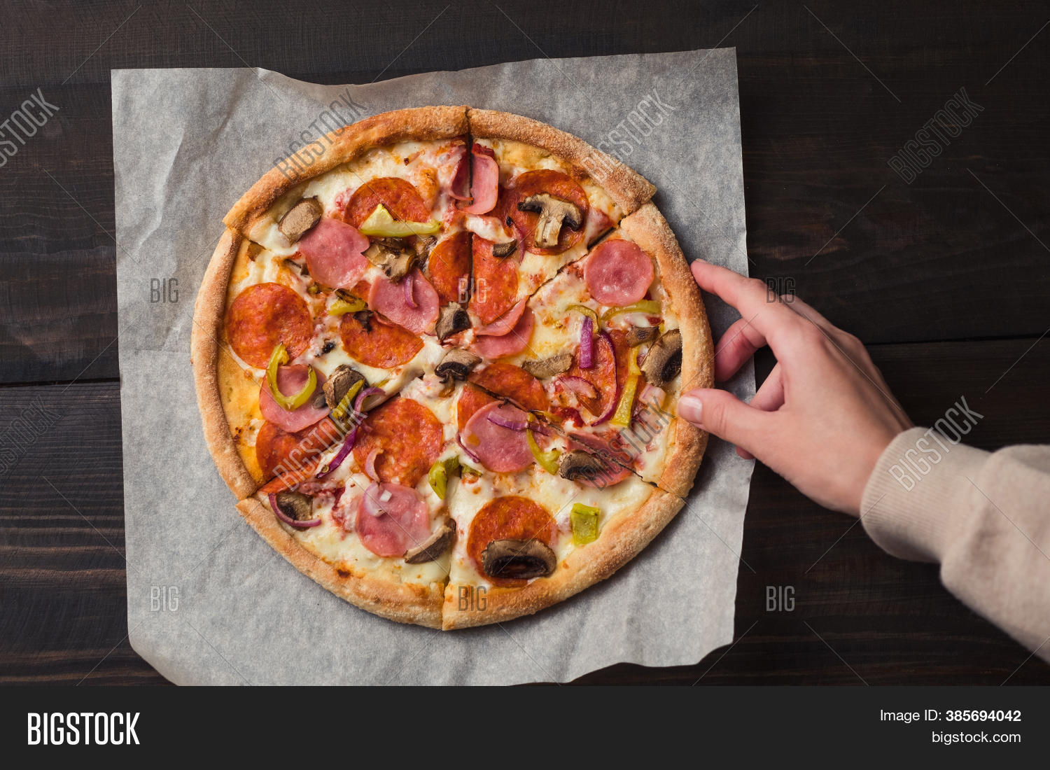 Hand Woman Take Slice Image & Photo (Free Trial) | Bigstock