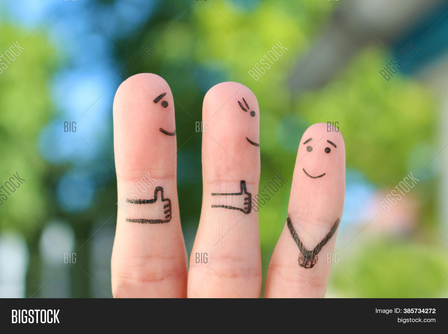 Fingers Art Happy Image & Photo (Free Trial) | Bigstock