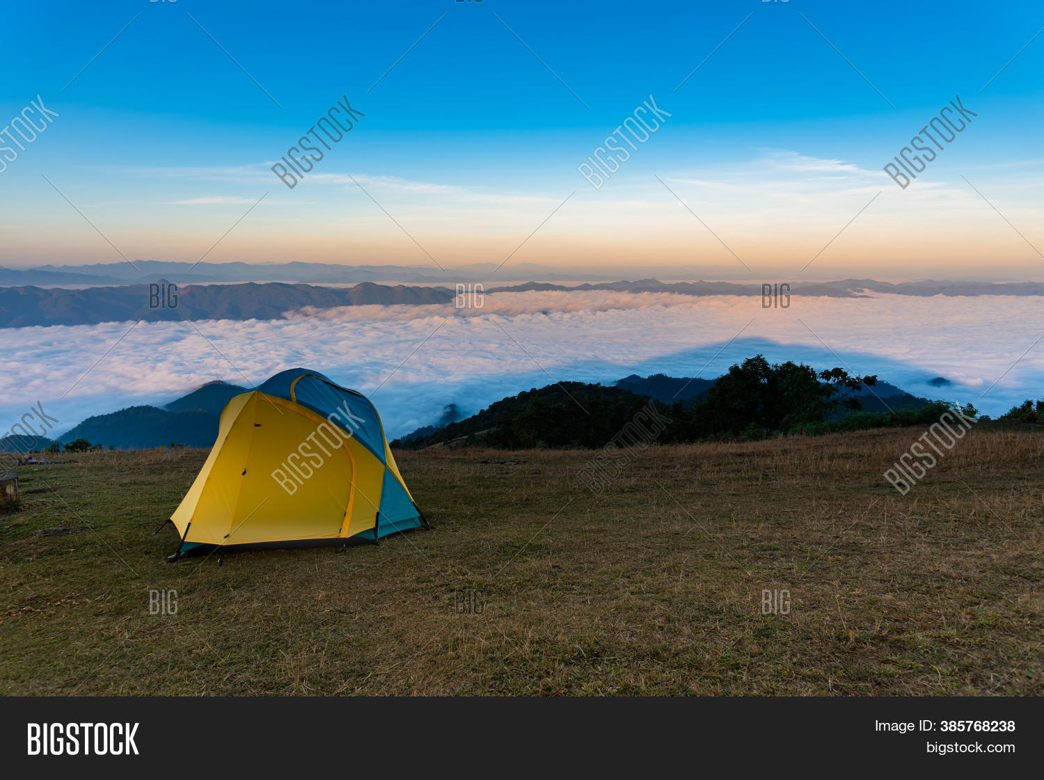 Yellow Camping Tent On Image & Photo (Free Trial) | Bigstock