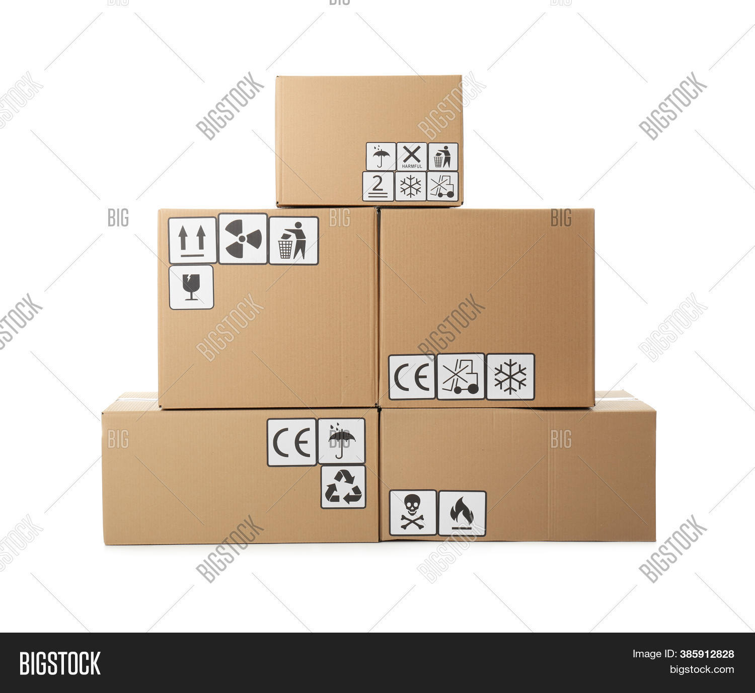 Stack Cardboard Boxes Image & Photo (Free Trial) | Bigstock