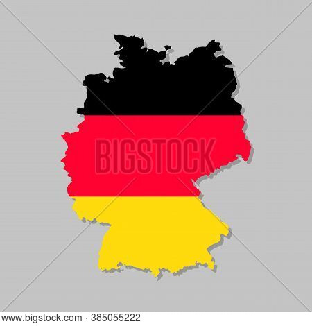 German Flag On Map. Vector & Photo (Free Trial) | Bigstock