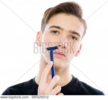 Teenage Boy Shaving Image & Photo (Free Trial) | Bigstock