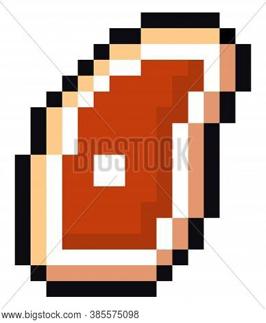 Slice Meat Pixel Art Vector & Photo (Free Trial) | Bigstock
