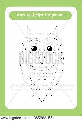 Cute Owl. Trace Color Vector & Photo (Free Trial) | Bigstock