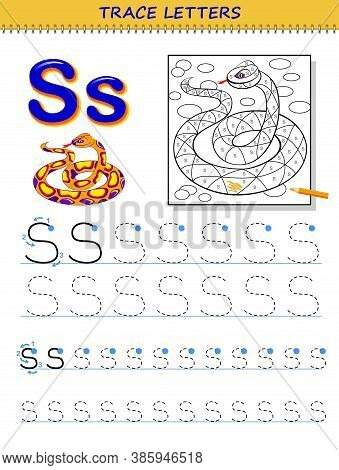 Tracing Letter S Vector & Photo (Free Trial) | Bigstock