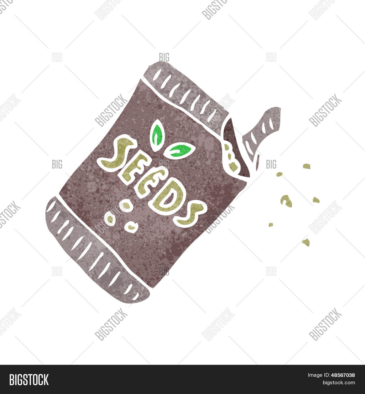 Retro Cartoon Seed Vector & Photo (Free Trial) | Bigstock