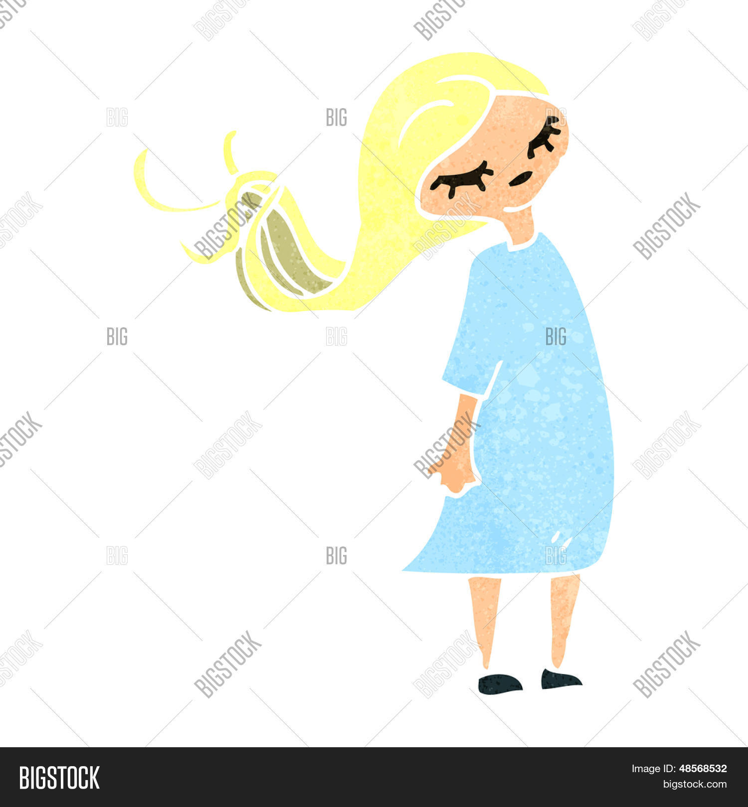 Retro Cartoon Blond Vector & Photo (Free Trial) | Bigstock