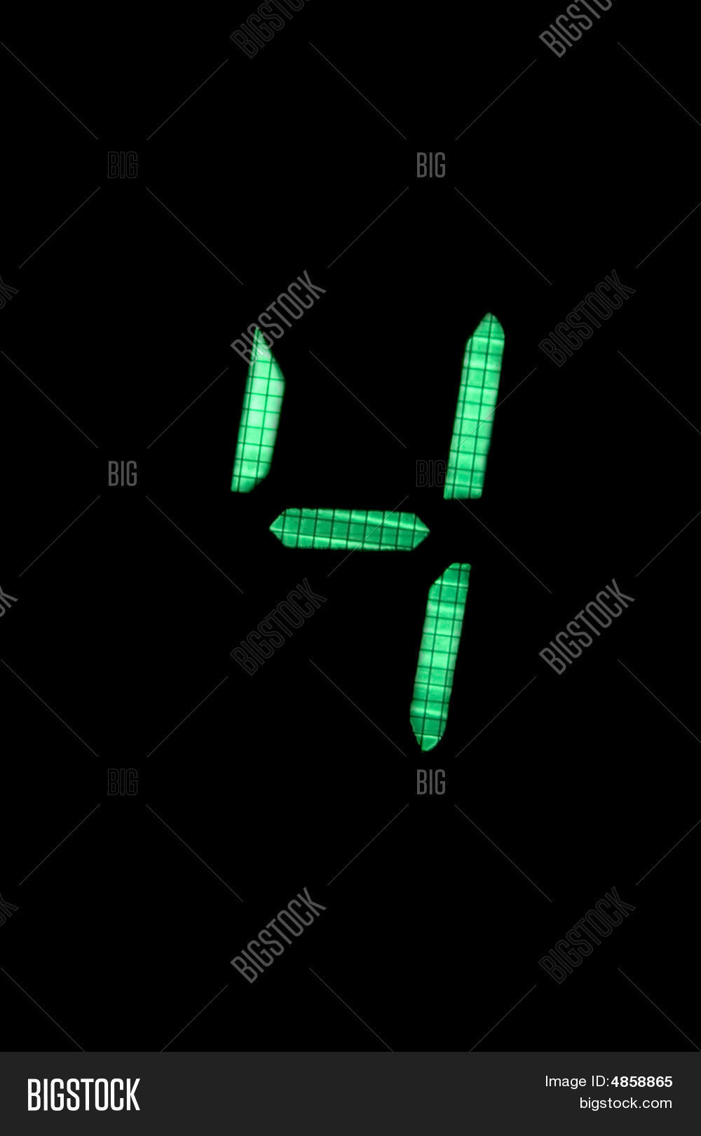 Digital Number Four Image & Photo (Free Trial) | Bigstock