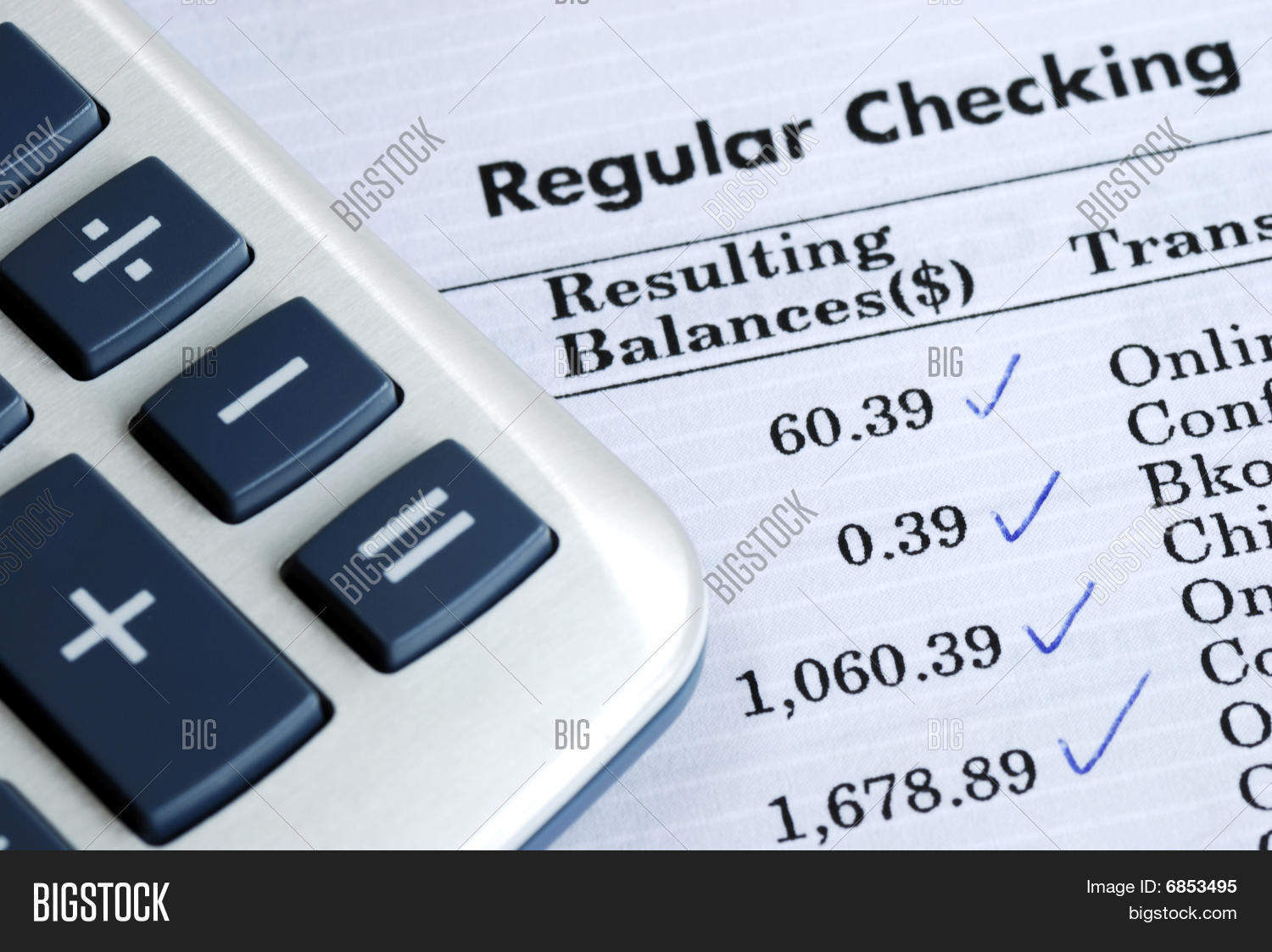 Check Bank Statement Image & Photo (Free Trial) | Bigstock