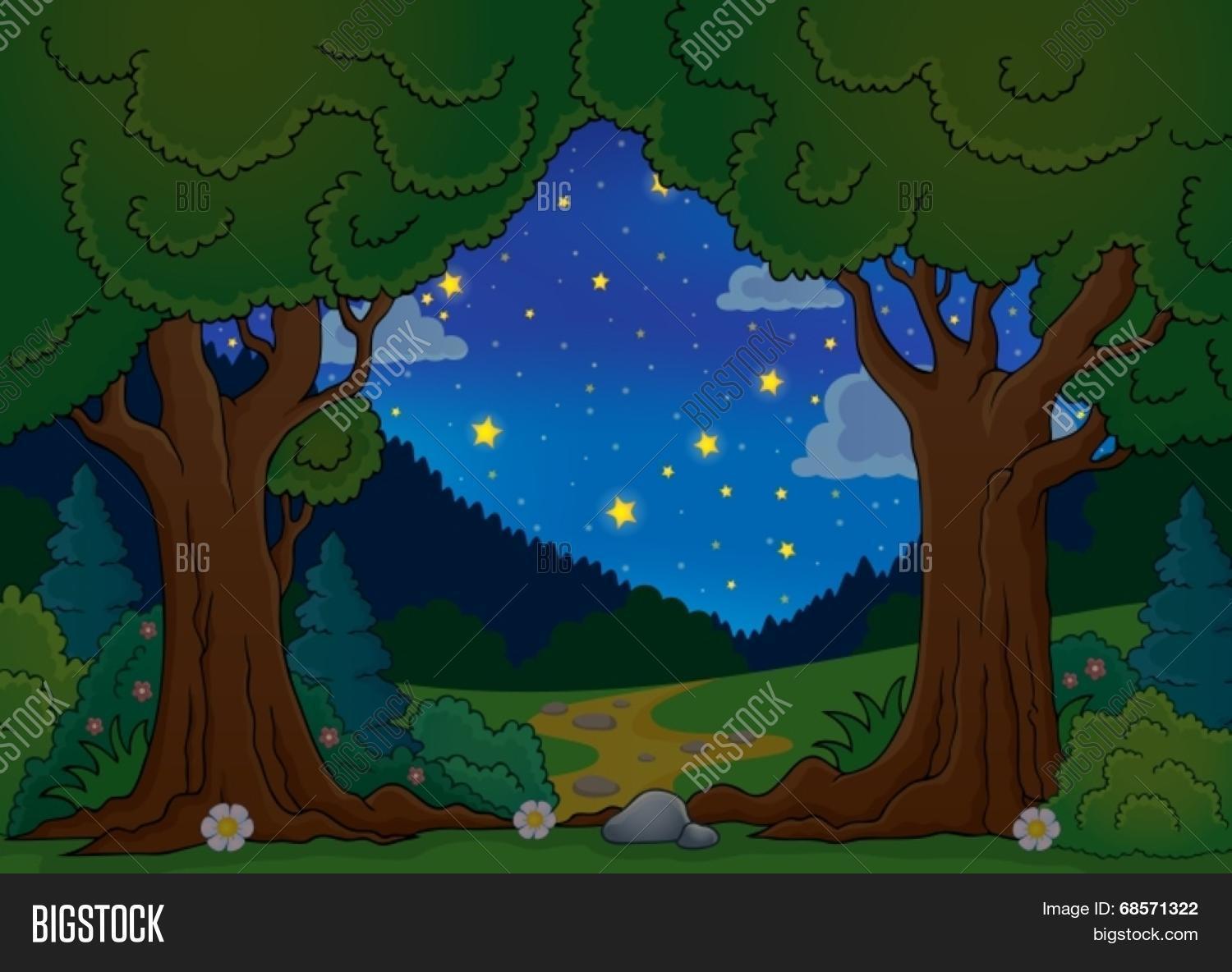 Evening Tree Theme 1 Vector & Photo (Free Trial) | Bigstock
