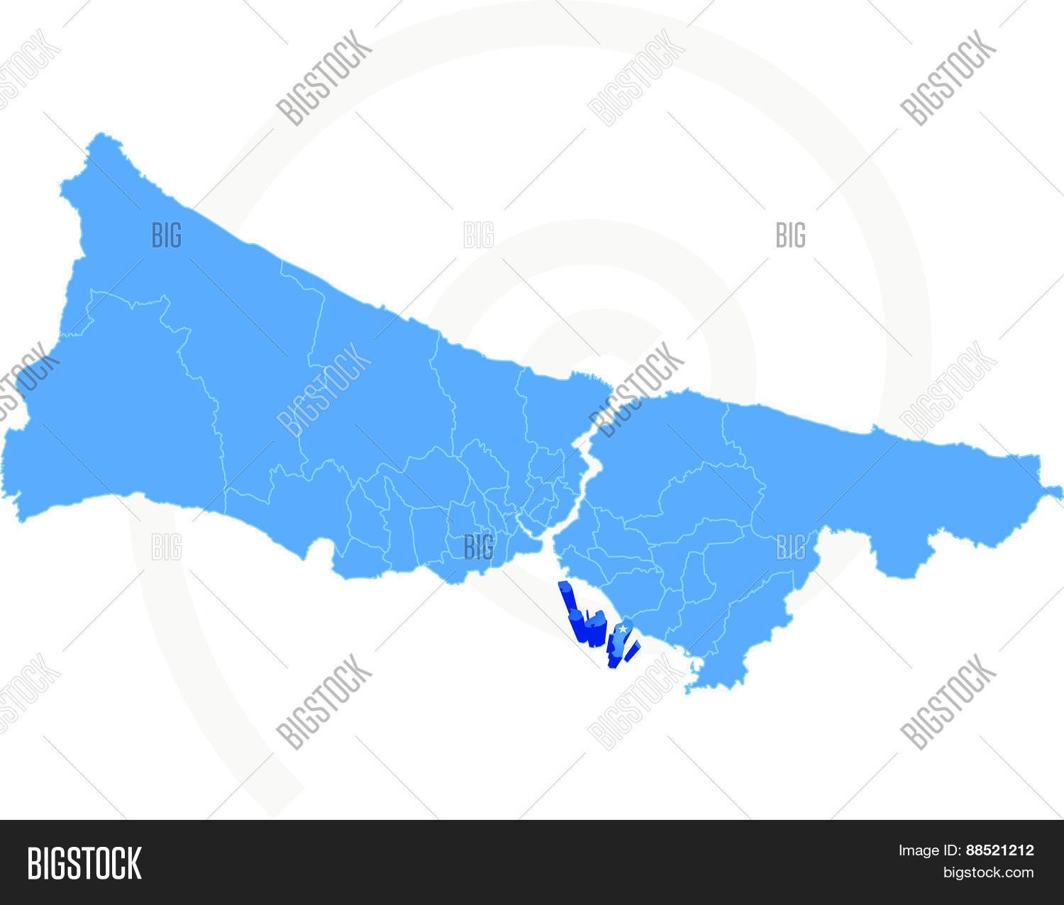 Map Istanbul Each Vector & Photo (Free Trial) | Bigstock