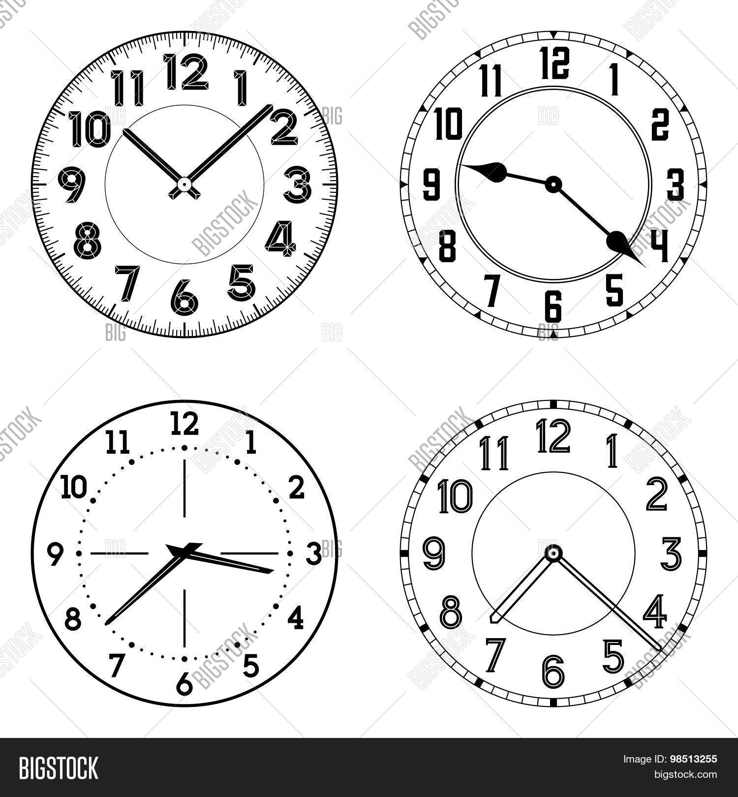 Set Different Clock Vector & Photo (Free Trial) | Bigstock