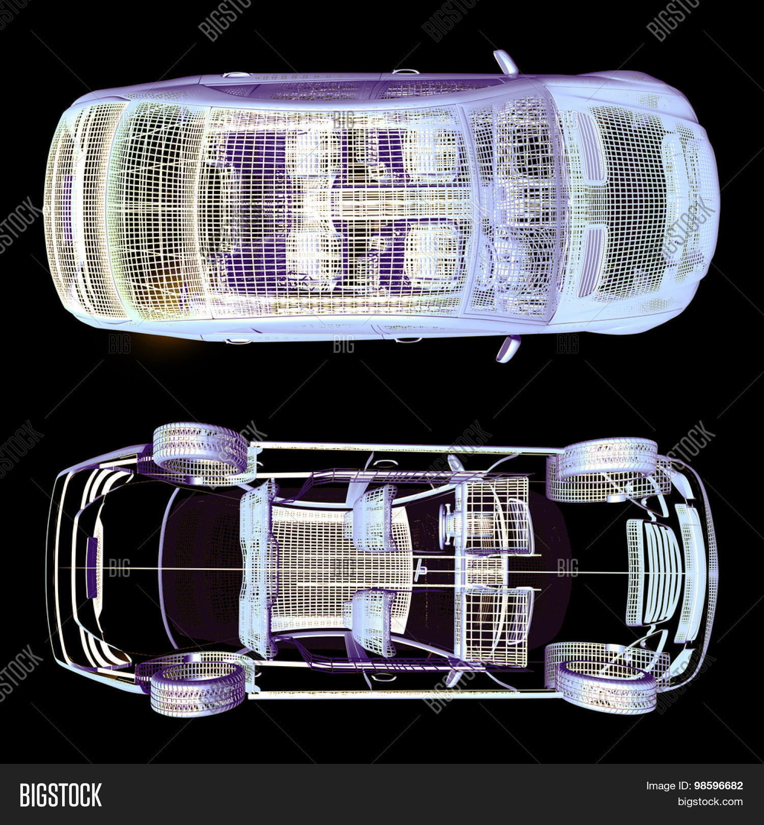 View Cars On Black. 3d Image & Photo (Free Trial) | Bigstock