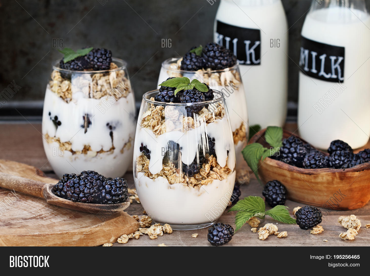 Blackberry Parfaits Image & Photo (Free Trial) | Bigstock