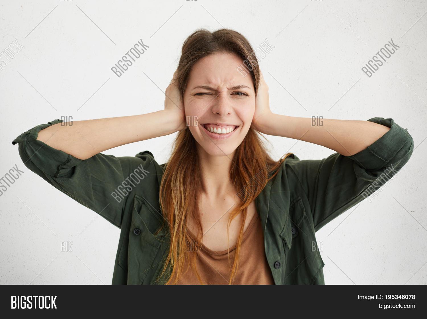 Woman Plugging Ears Image & Photo (Free Trial) | Bigstock
