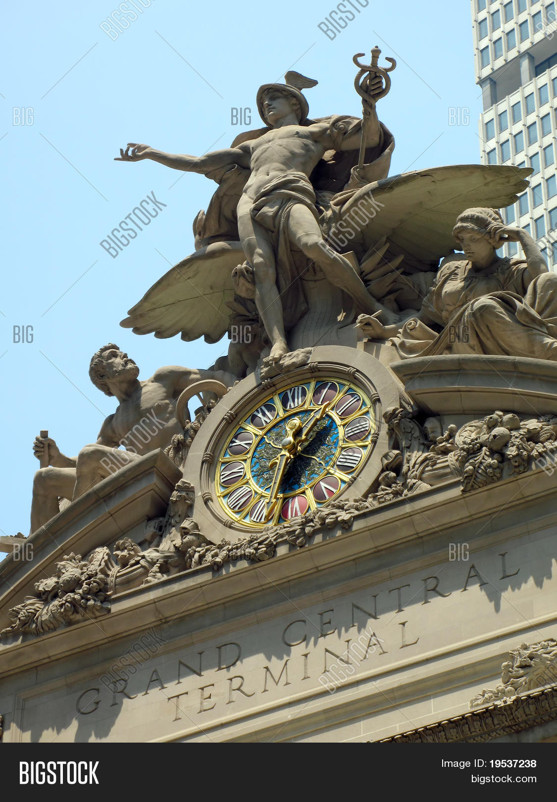 Statues Clock Atop Image & Photo (Free Trial) | Bigstock