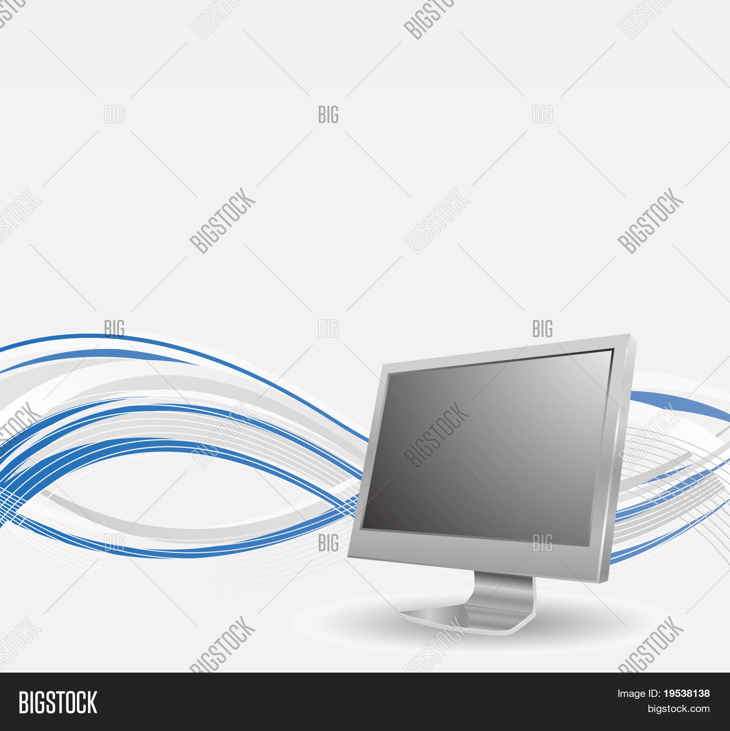 Monitor On Wave Vector & Photo (Free Trial) | Bigstock