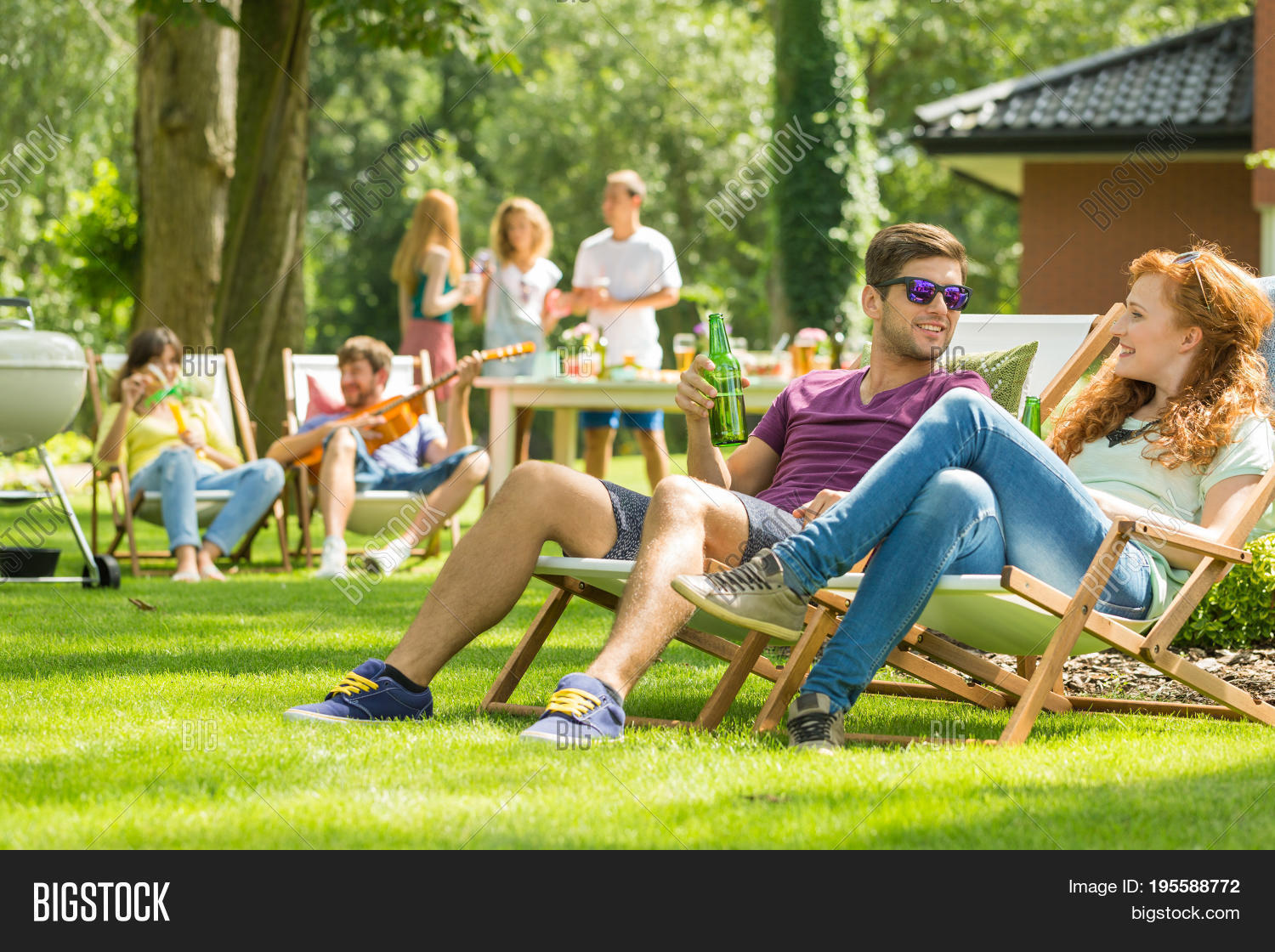 Drinking Beer On Party Image & Photo (Free Trial) | Bigstock