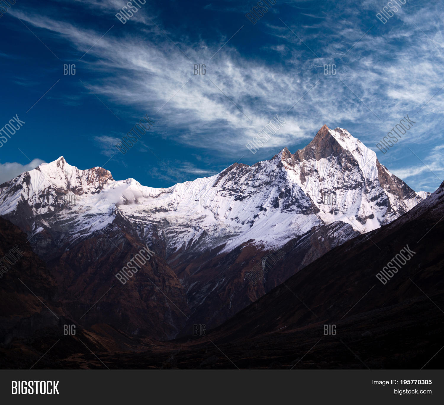 Mount Machapuchare ( Image & Photo (Free Trial) | Bigstock