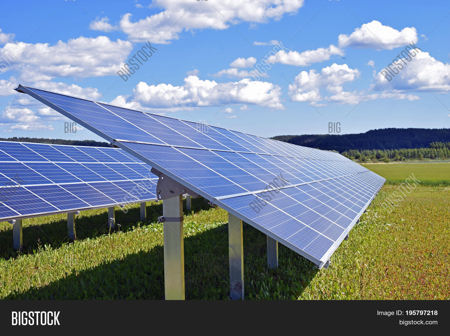Solar Panels On Field Image & Photo (Free Trial) | Bigstock