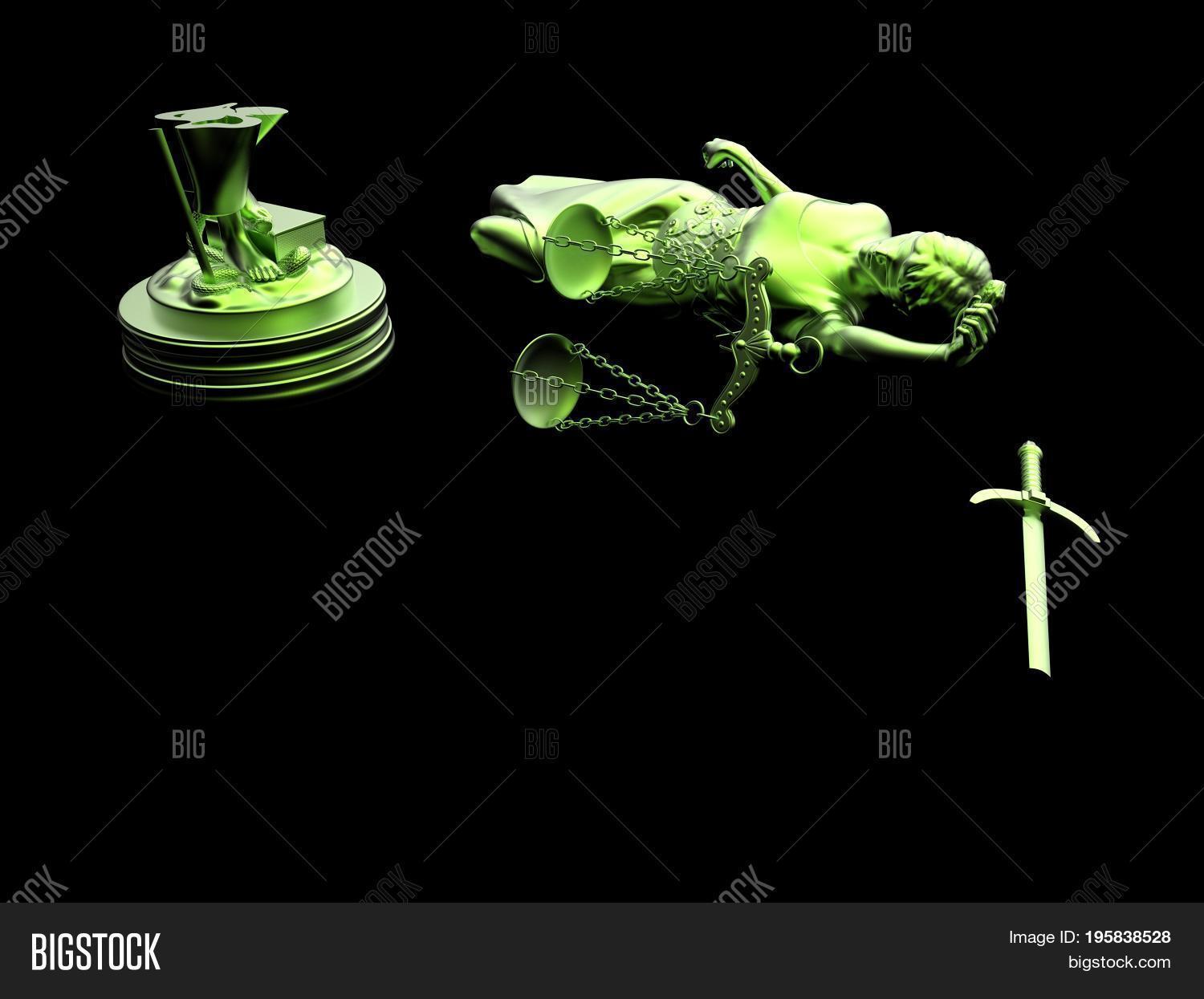 Broken Lady Justice 3d Image & Photo (Free Trial) | Bigstock