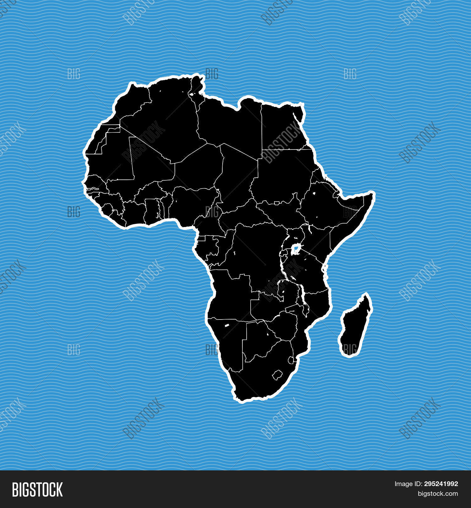 Africa Map Island. Vector & Photo (Free Trial) | Bigstock