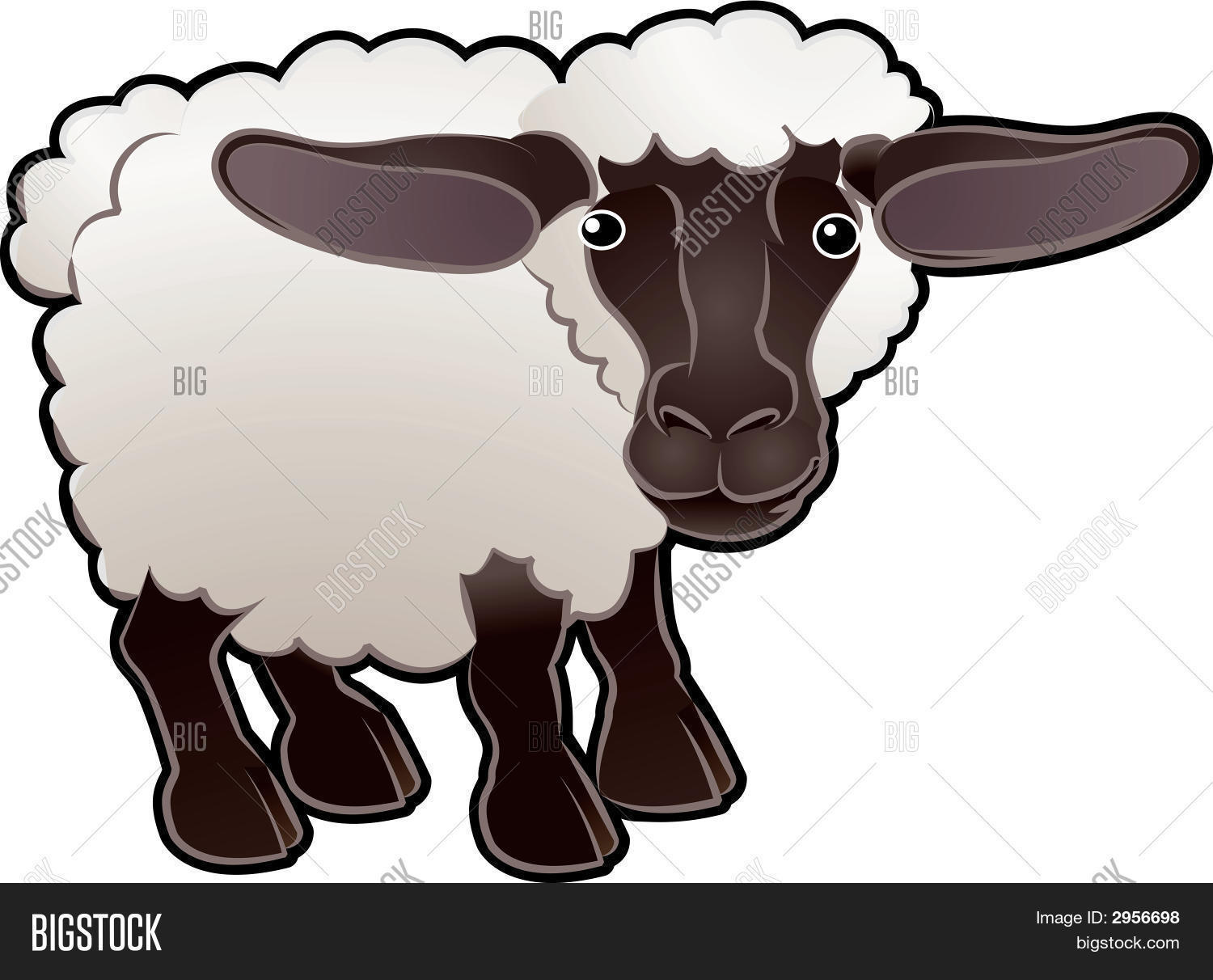 Cute Sheep Farm Vector & Photo (Free Trial) | Bigstock