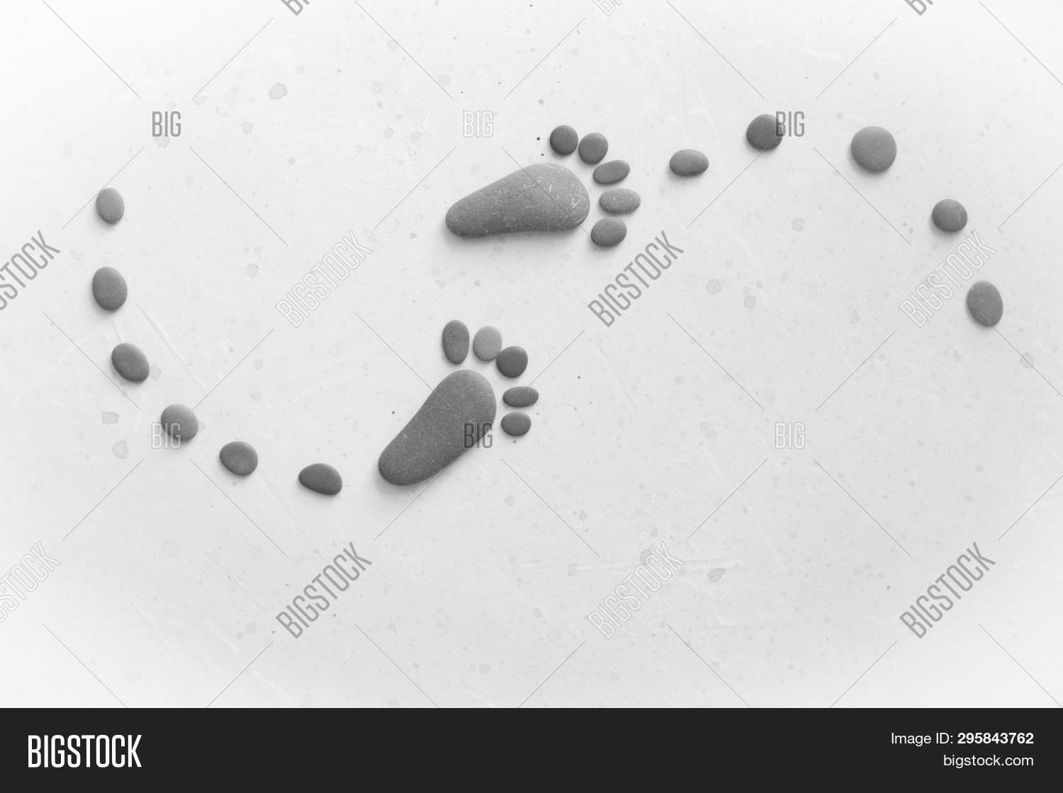 Footprints Made Stones Image & Photo (Free Trial) | Bigstock