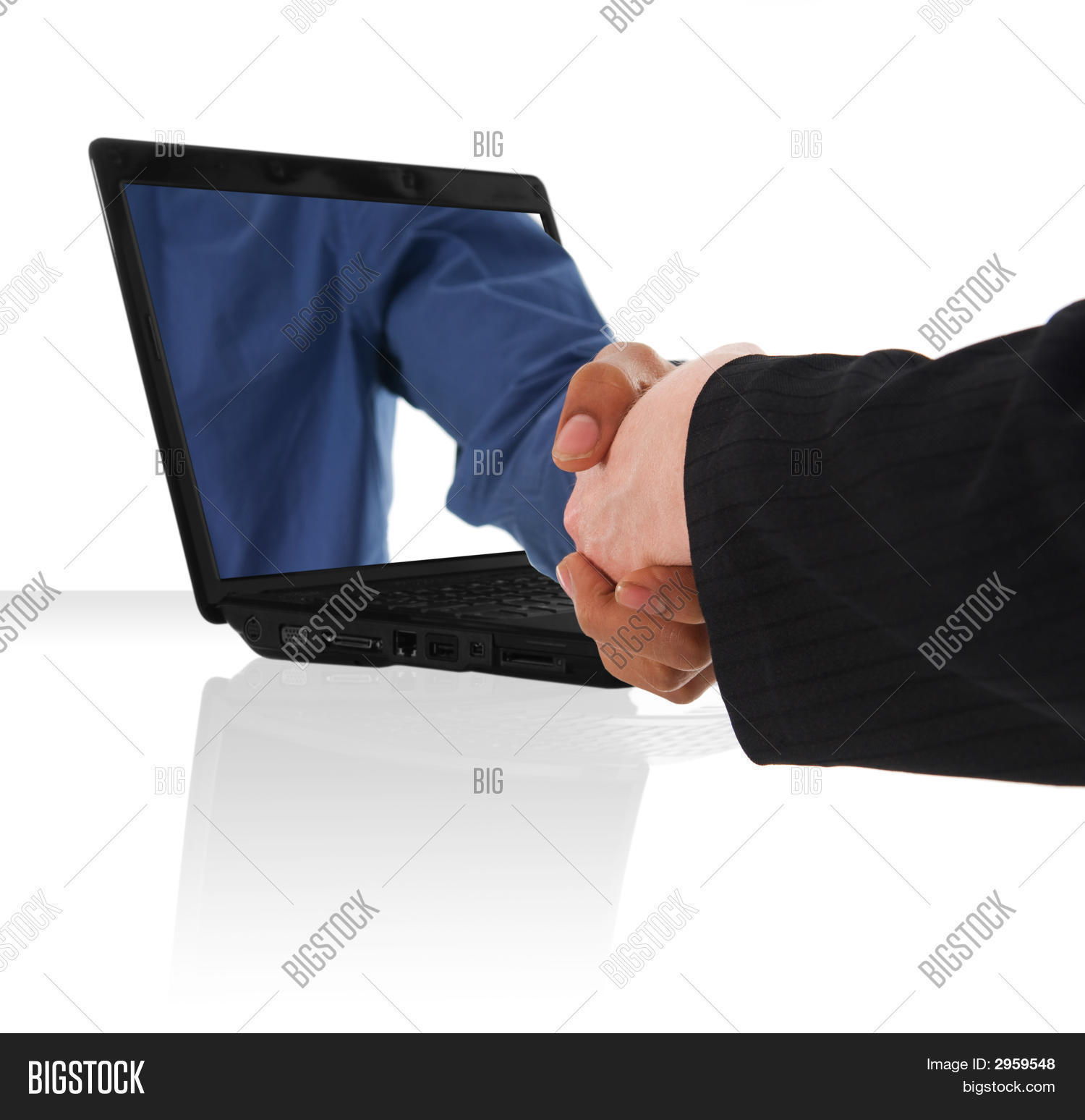 Computer Hand Shake Image & Photo (Free Trial) | Bigstock