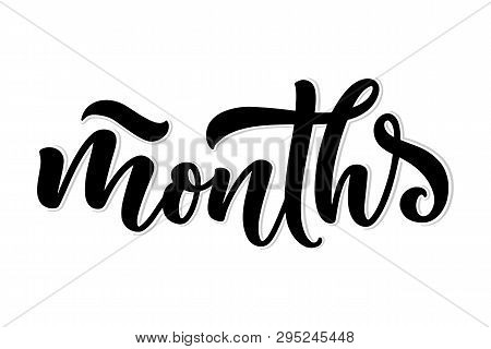 Lettering - Months Vector & Photo (Free Trial) | Bigstock