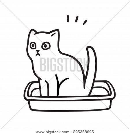 Cartoon Cat Pooping Vector & Photo (Free Trial) | Bigstock