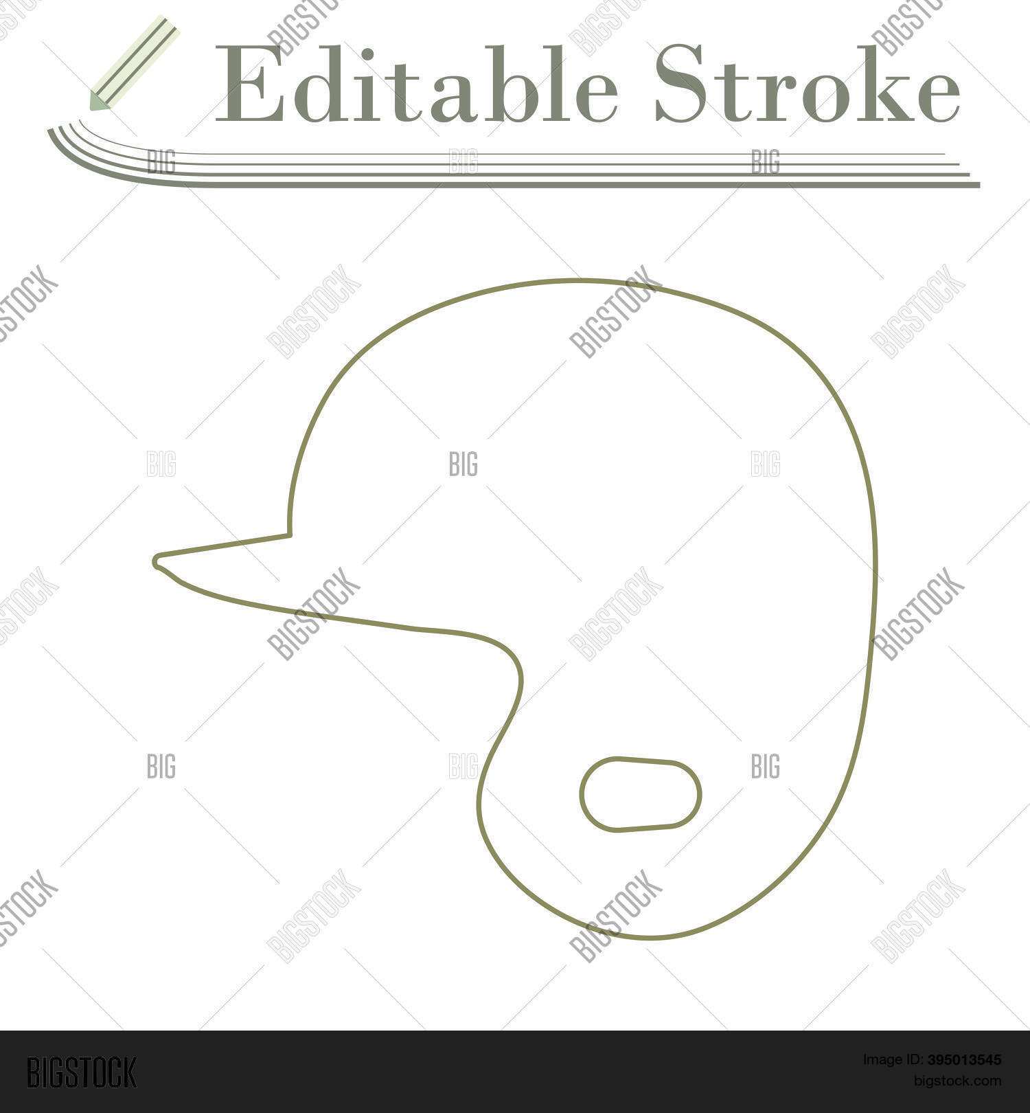 Baseball Helmet Icon Vector & Photo (Free Trial) | Bigstock