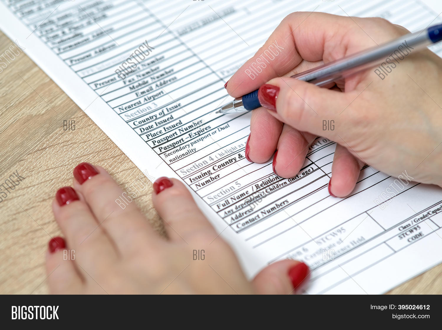 Application Form. Hand Image & Photo (Free Trial) | Bigstock
