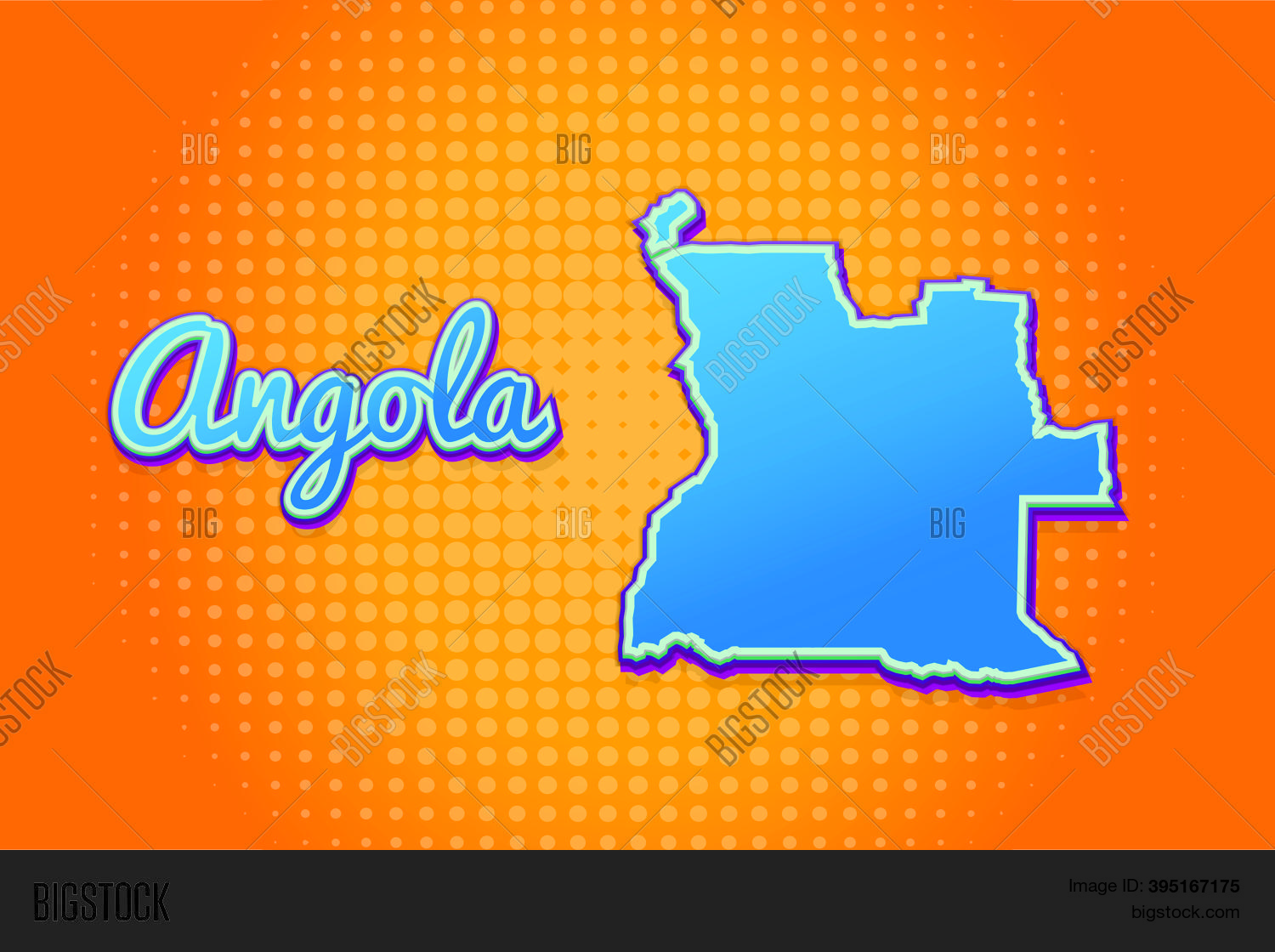 Retro Map Angola Vector & Photo (Free Trial) | Bigstock