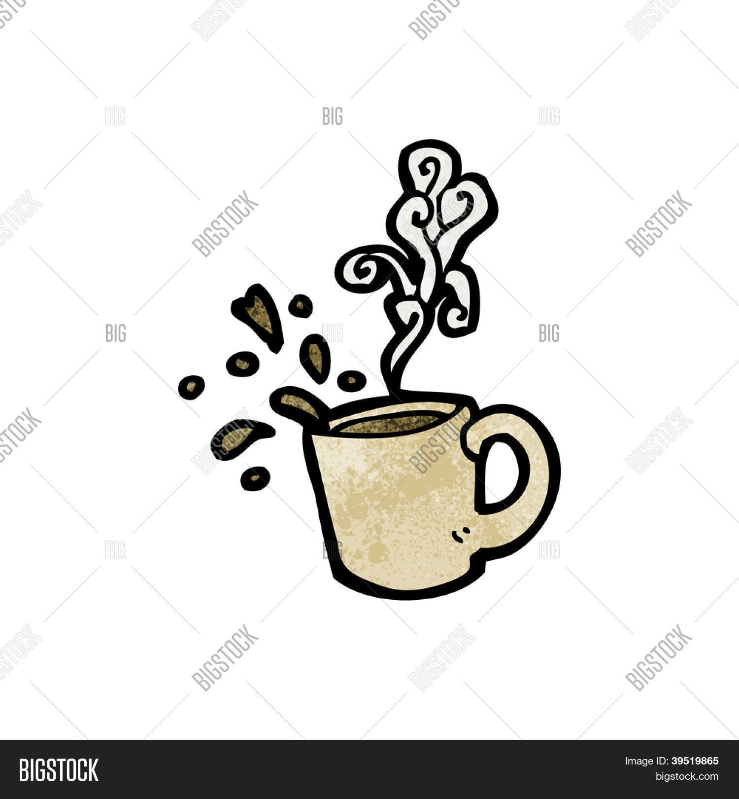 Cartoon Hot Coffee Vector & Photo (Free Trial) | Bigstock