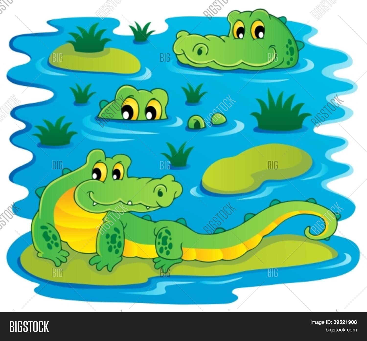 Image Crocodile Theme Vector & Photo (Free Trial) | Bigstock
