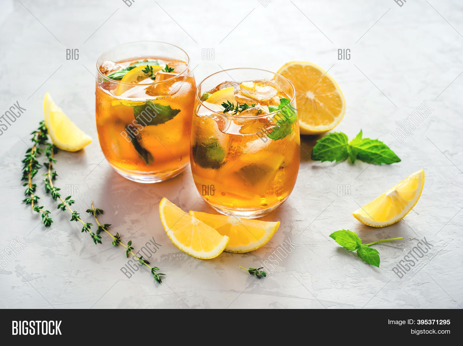 Iced Tea Ice, Mint Image & Photo (Free Trial) | Bigstock