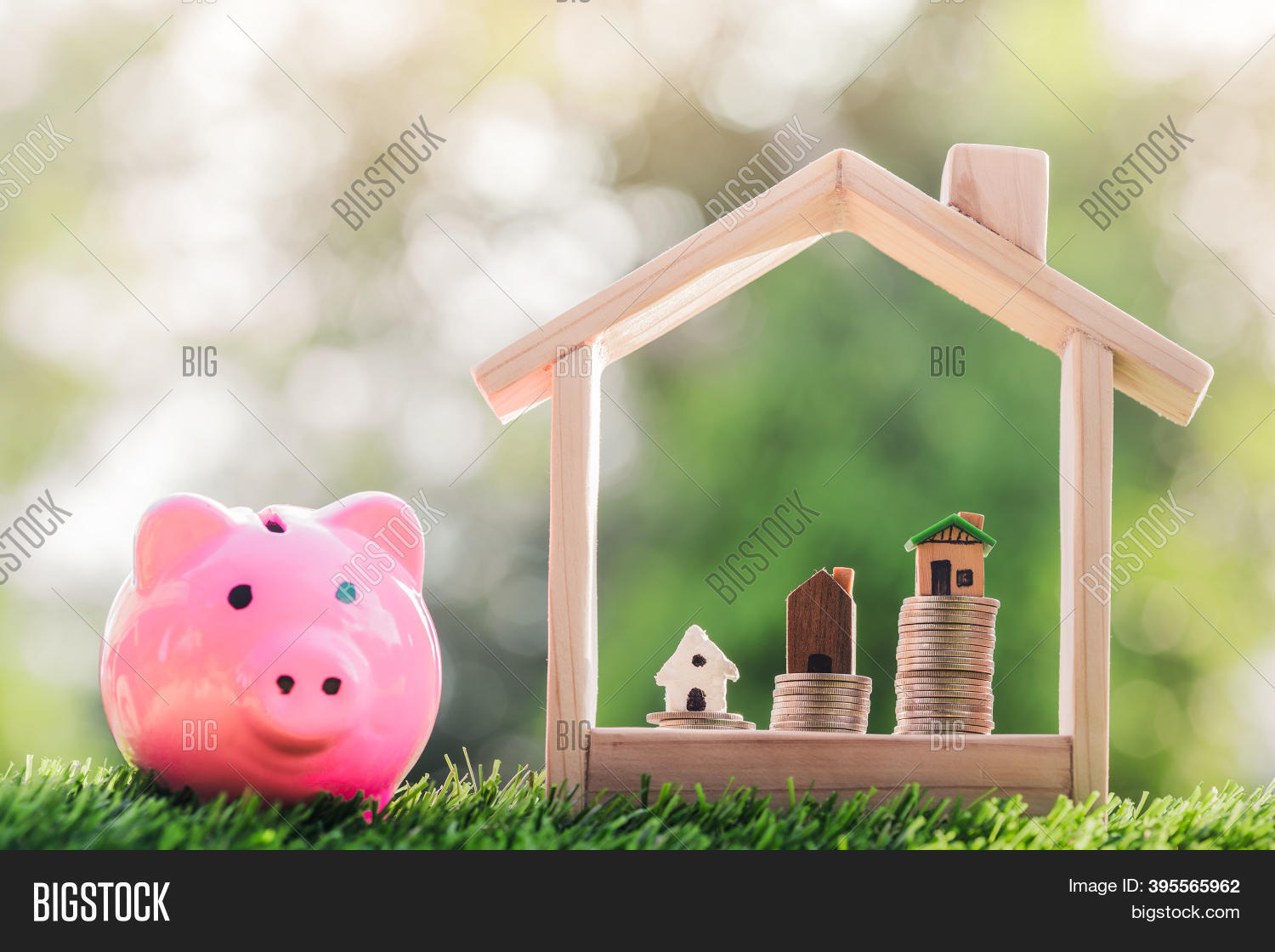 House On Coins Placed Image & Photo (Free Trial) | Bigstock