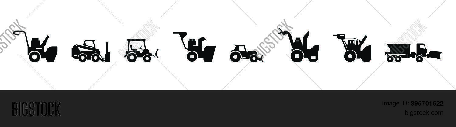 Snow Blowing Machine Vector & Photo (Free Trial) | Bigstock
