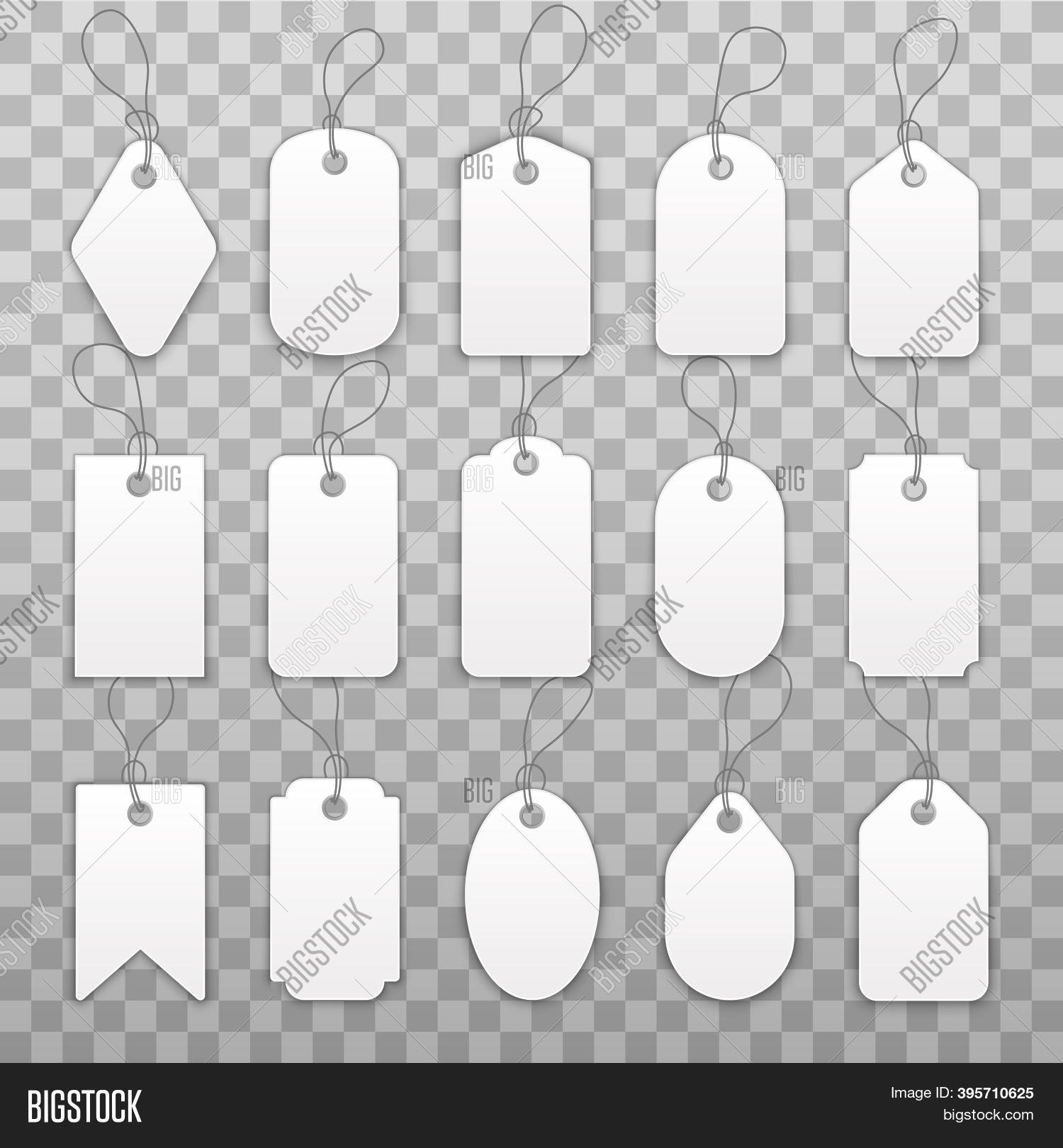 Set Blank Tags, Labels Image & Photo (Free Trial) | Bigstock