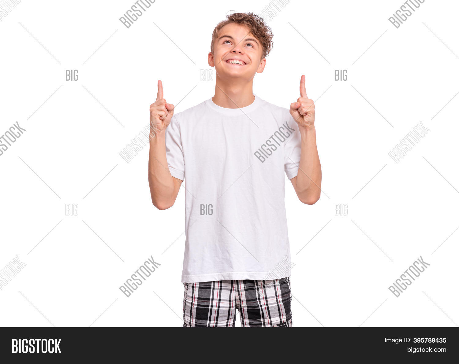 Cute Teen Boy Pointing Image & Photo (Free Trial) | Bigstock
