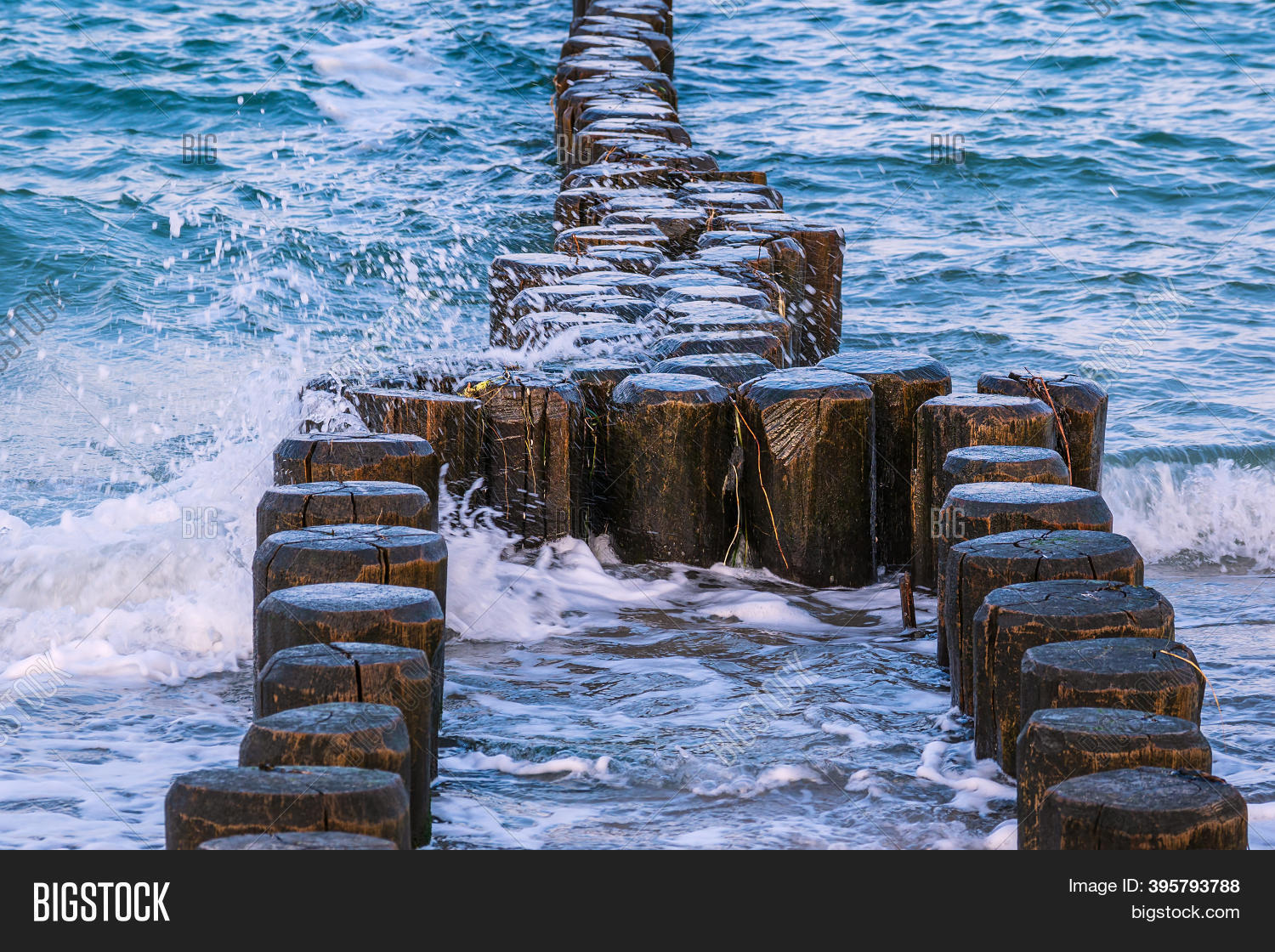 Groynes On Shore Image & Photo (Free Trial) | Bigstock