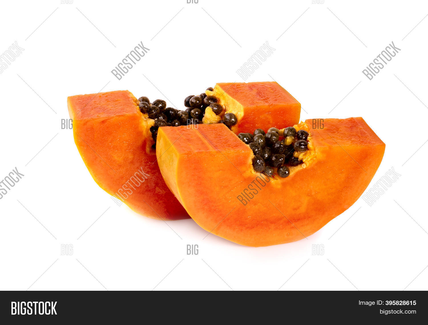 Ripe Papaya Isolated Image & Photo (Free Trial) | Bigstock